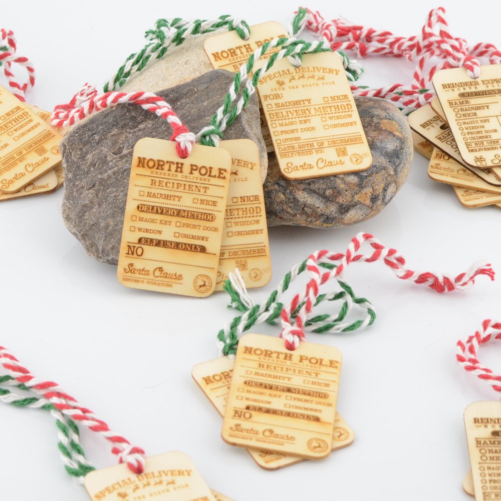 Reusable Wooden Christmas Gift Tags - Zero Waste Festive Tags – Devon Fox